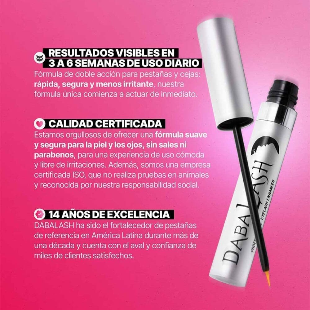 DABALASH cumple tu deseo de pestañas más largas y gruesas