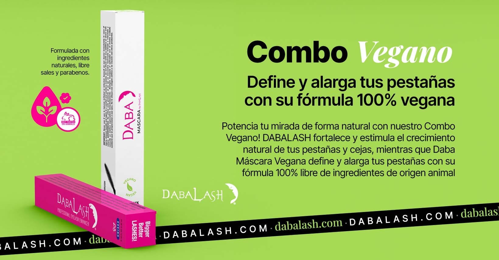 Combo Vegano DABALASH® - Fortalecedor y Rímel Vegano