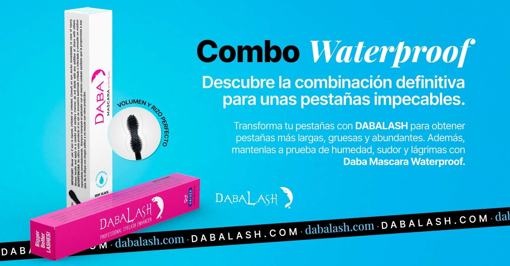 Combo Waterproof DABALASH® - Fortalecedor y Rímel Resistente